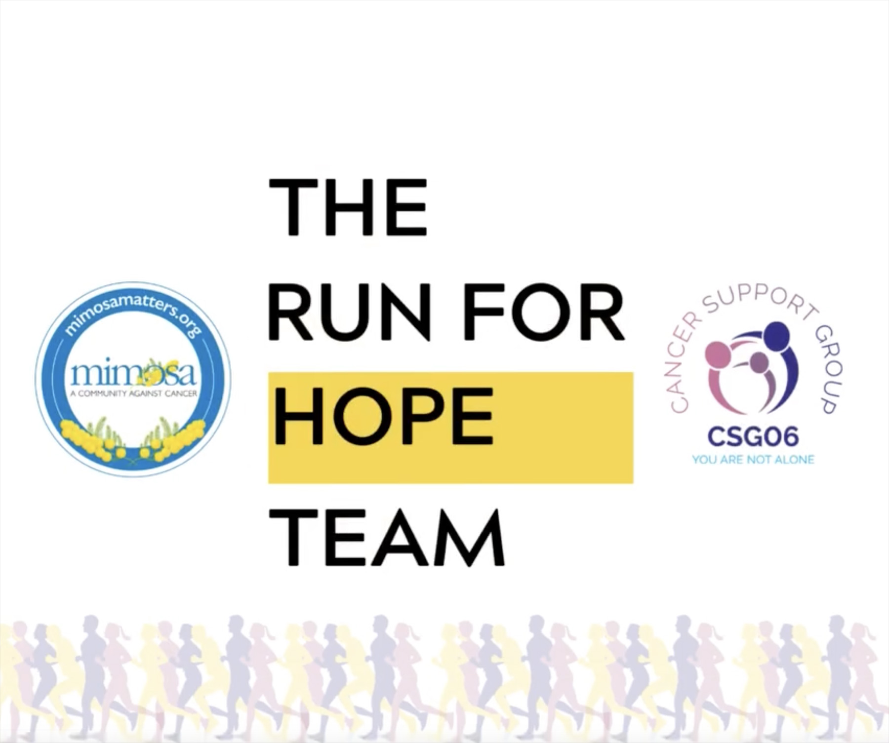 Run for Hope: One great team - one important goal! - Cancer Support ...